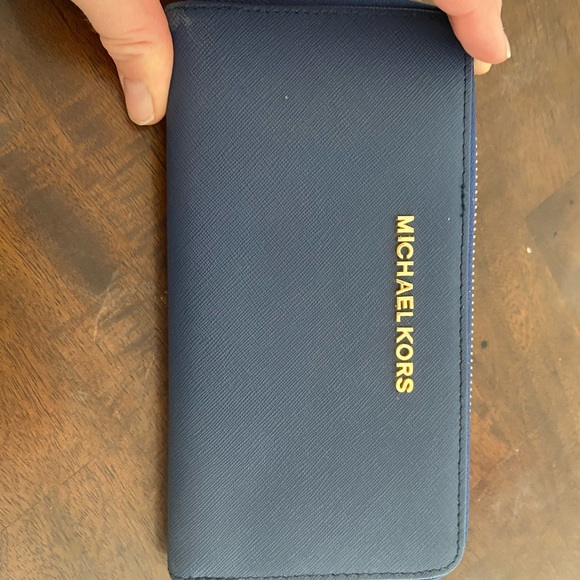 Michael Kors | Bags | Brand New Michael Kors Navy Blue Wallet | Poshmark